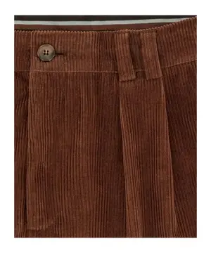 Canali Cotton Corduroy Pants With Two Pleats