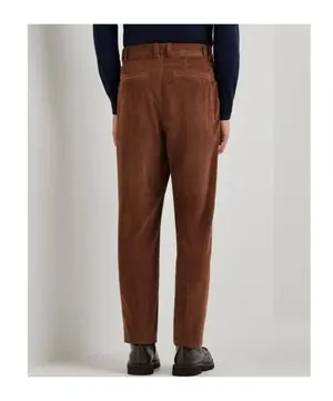 Canali Cotton Corduroy Pants With Two Pleats