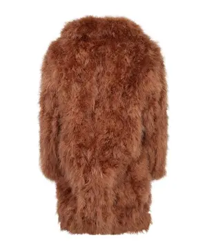 YVES SALOMON Shawl-collar Feather Coat