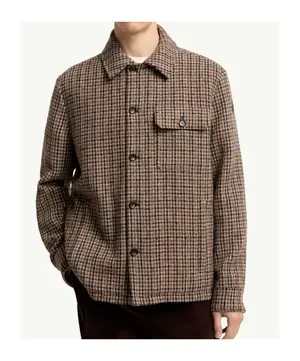 Moncler Norfol Wool Blend Down Shirt Jacket