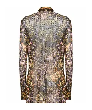 Dries Van Noten Fitted Jacquard Bias-cut Shirt - No
