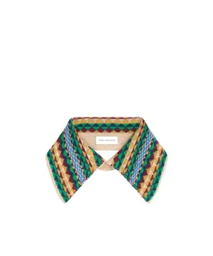 Dries Van Noten Jacquard-wool Collar - Champagne