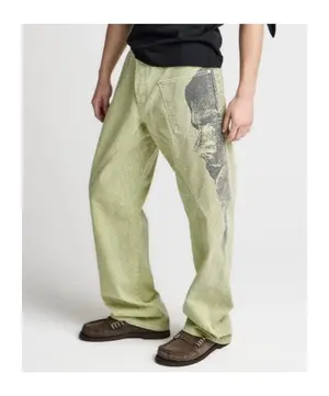 J.W.ANDERSON Twisted Workwear Denim Jeans In Pale Yellow