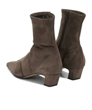 Khaite Nevada Square Toe Zipped Ankle Boots