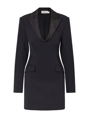 Simkhai Marina Satin-lapel Blazer Mini Dress