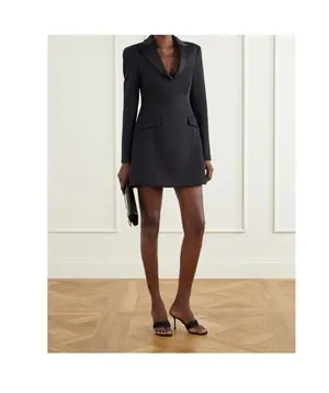 Simkhai Marina Satin-lapel Blazer Mini Dress