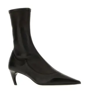 Khaite Valerie Pointed Toe Boots - Black