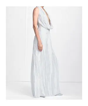 MAISON MARGIELA Cowl-neck Crinkled Maxi Dress