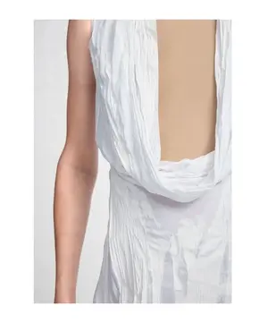 MAISON MARGIELA Cowl-neck Crinkled Maxi Dress