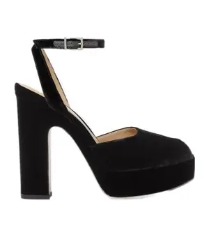 Fendi After 9 Velvet Sandals - Black