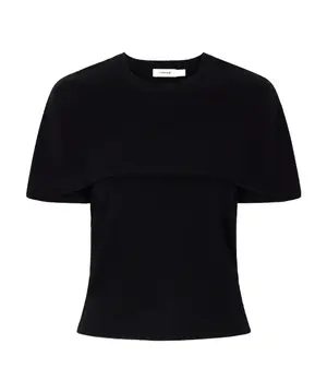 Simkhai Yuki Cape-effect Cashmere Top