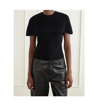 Simkhai Yuki Cape-effect Cashmere Top