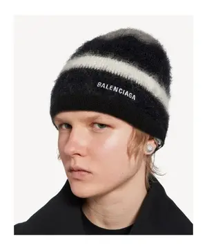 Balenciaga Striped Beanie