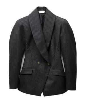 Versace Double-breasted Pinstripe Blazer