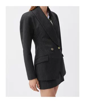 Versace Double-breasted Pinstripe Blazer