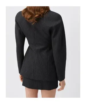 Versace Double-breasted Pinstripe Blazer