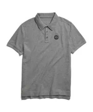 Canada Goose Logo-patch Cotton Polo Shirt - Heather