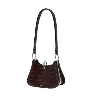 Rabanne Ring Embossed Leather Shoulder Bag