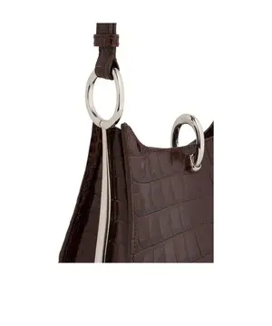 Rabanne Ring Embossed Leather Shoulder Bag