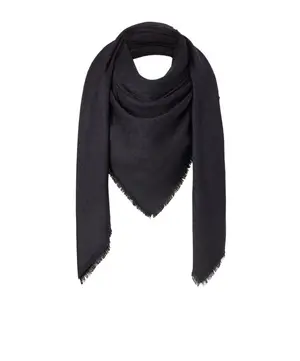 Fendi Frayed-edge Scarf - Black