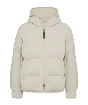 Brunello Cucinelli Padded Zip-up Jacket - Beige