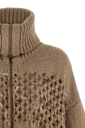 Brunello Cucinelli Drop-shoulder Sequin-embellished Cardigan