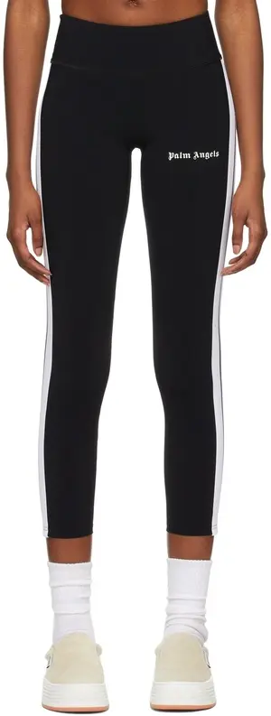 Palm Angels Logo-printed Mid-rise Track Leggings
