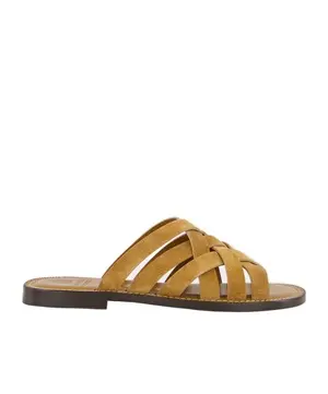 Brunello Cucinelli Open Toe Slip-on Sandals - Light Brown