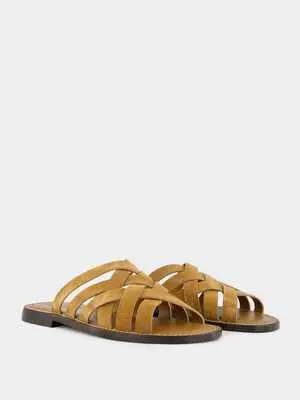 Brunello Cucinelli Open Toe Slip-on Sandals