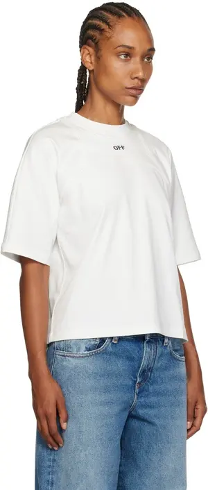 Off-White Logo Embroidered Crewneck T-shirt