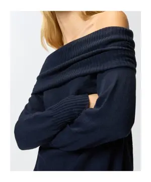 Pinko Off-shoulder Ribbed Jumper