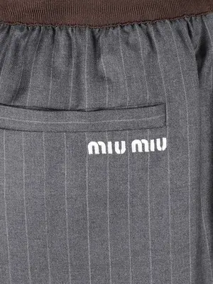 Miu Miu Pinstripe Pants - Slate Grey