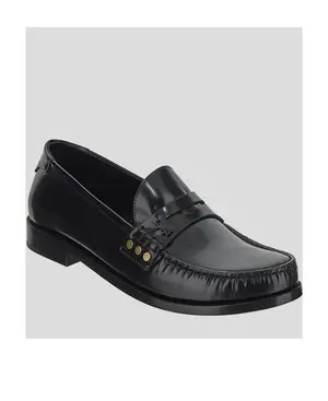 Saint Laurent Almond Toe Slip-on Loafers