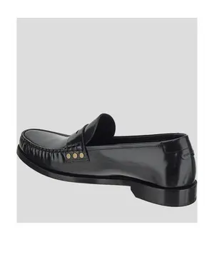 Saint Laurent Almond Toe Slip-on Loafers