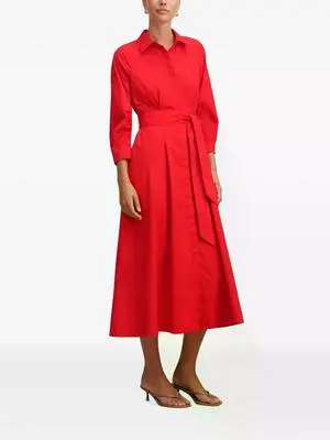 EVER NEW Sally Belted Midi Shirt Dress - Red