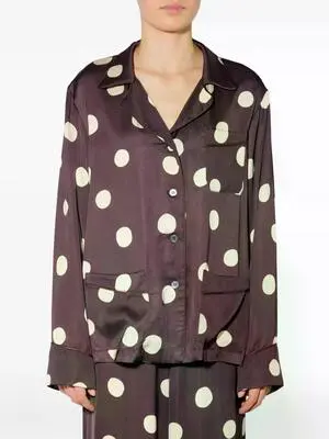 Liviana Conti Polka-dot Shirt - Brown