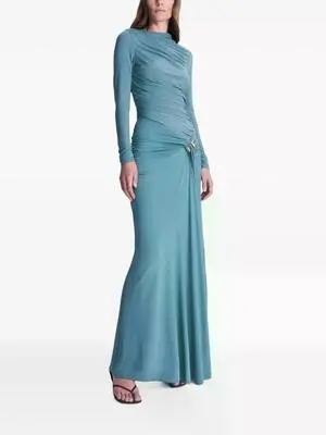 Simkhai Eleanora Draped Jersey Gown - Blue