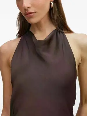EVER NEW Halter-neck Back-tie Maxi Dress