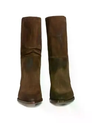 Liviana Conti Michelle Burnished-effect Slouched Boots