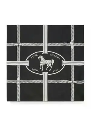 Fendi Selleria Horse-print Scarf
