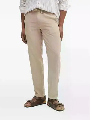 LINDBERGH Drawstring-waistband Straight-leg Trousers - Neutrals
