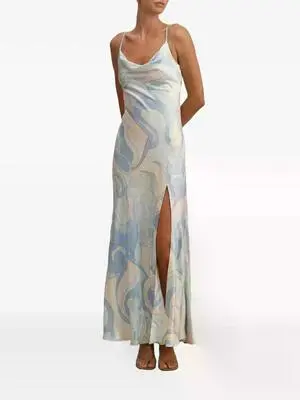 EVER NEW Tyler Cowl-neck Satin Maxi Dress - Neutrals