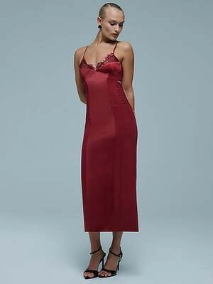 Victoria's Secret Bardot Katana Fitted Midi Dress