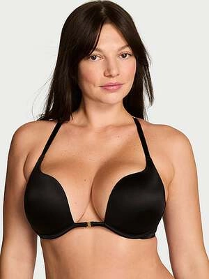 Victoria's Secret Very Sexy Open Plunge Front-close Lightly Lined Bra Black