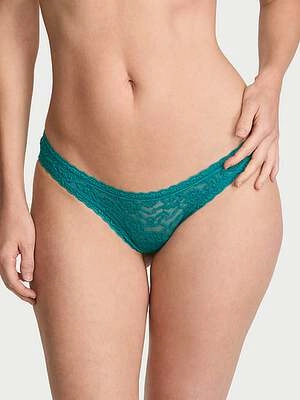 Victoria's Secret The Lacie Lace Ultra-low Cheeky Panty - Blue