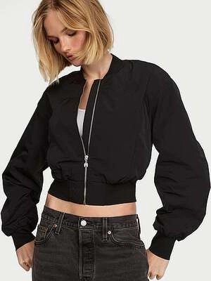 Victoria's Secret Vsx Parachute Cropped Bomber Jacket