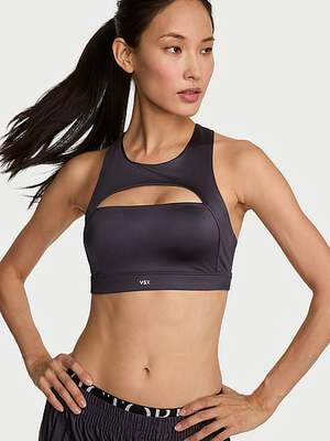 Victoria's Secret Vsx Glossytech™ Cutout Sports Bra - Grey