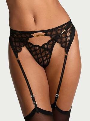 Victoria's Secret Very Sexy Viper Embroidery Garter Belt - Print