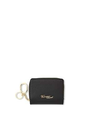 Victoria's Secret Small Zip Wallet Keychain Black