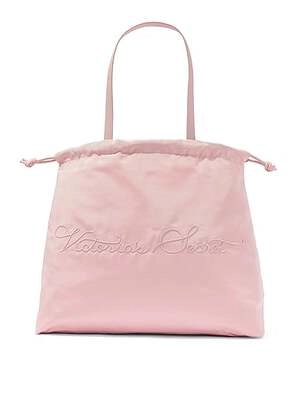 Victoria's Secret Cinched Satin Tote Bag - Pink
